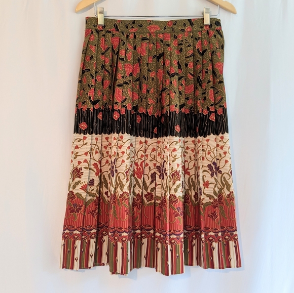 Fire Islander | Skirts | Vintage Fire Islander Pleated Floral Boho ...